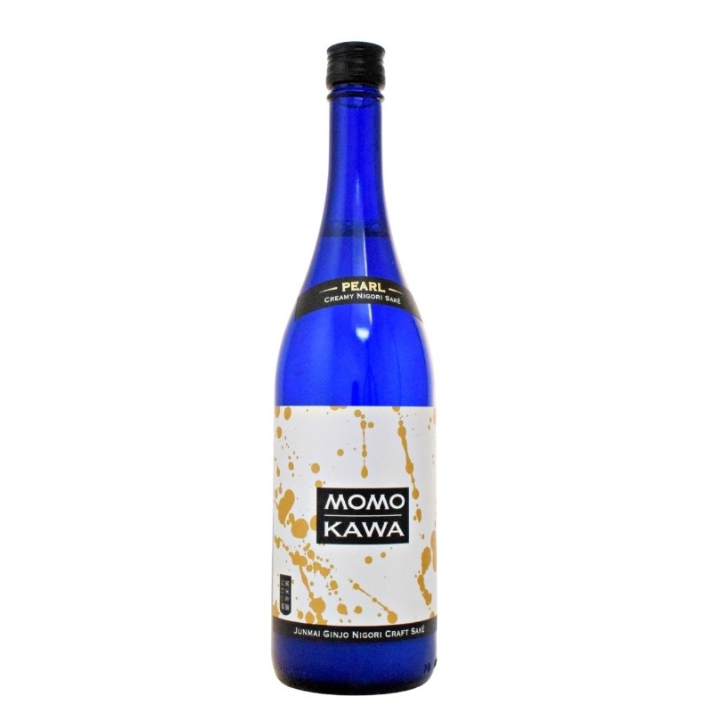 MOMOKAWA PEARL NIGORI JUNMAI SAKE from Platina Liquor