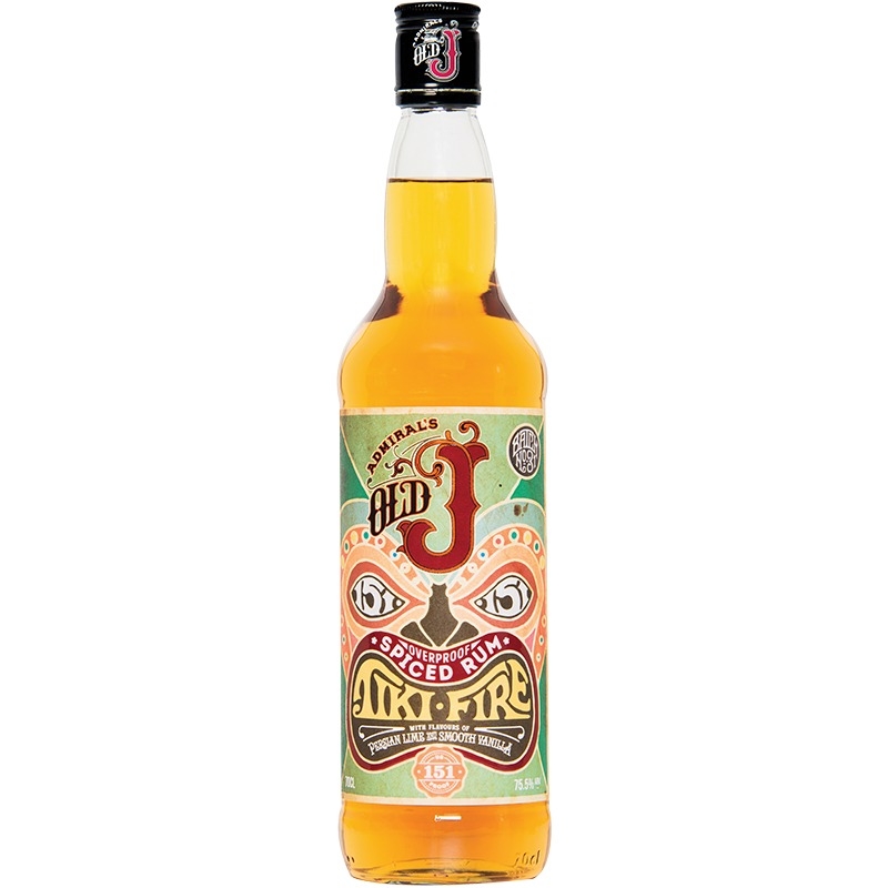 ADMIRAL'S OLD J TIKI FIRE SPICED RUM from Platina Liquor