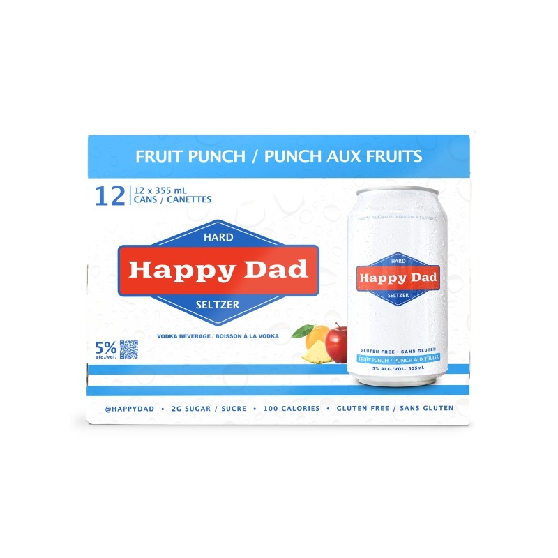 HAPPY DAD HARD SELTZER FRUIT PUNCH 12 PK from Platina Liquor