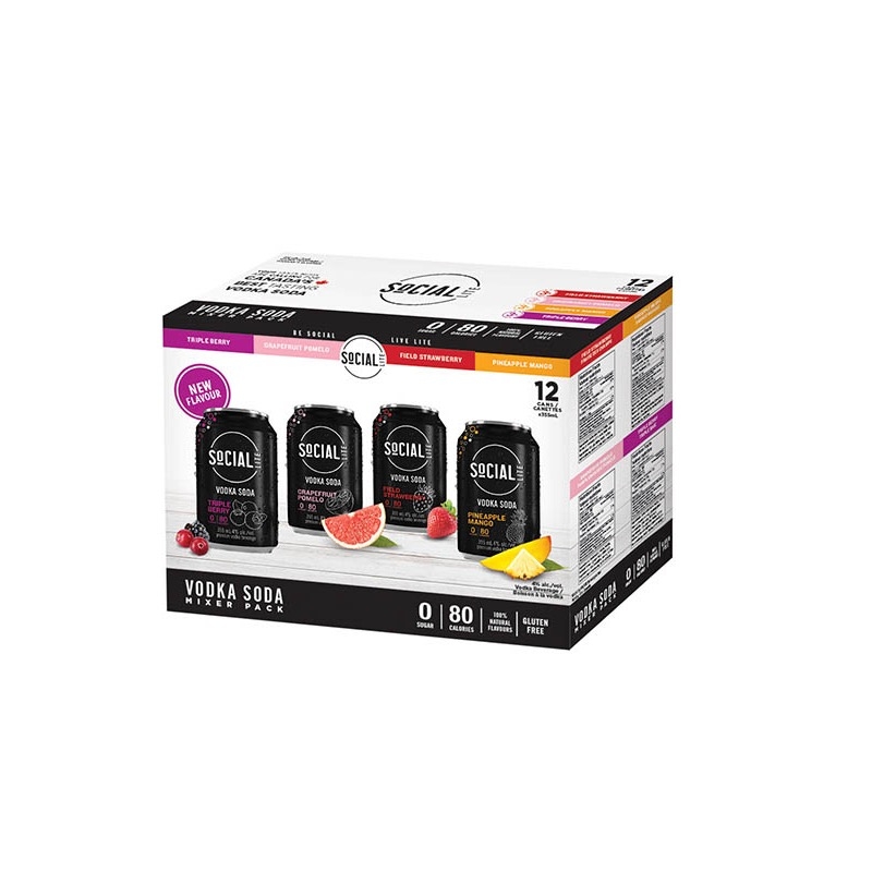SOCIAL LITE VODKA SODA MIXED PACK from Platina Liquor